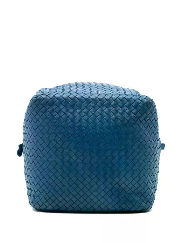 Bottega Veneta Nappa Intrecciato Cube Shoulder Bag - Blue