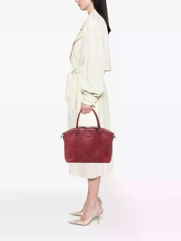 Gucci Embossed Leather Satchel