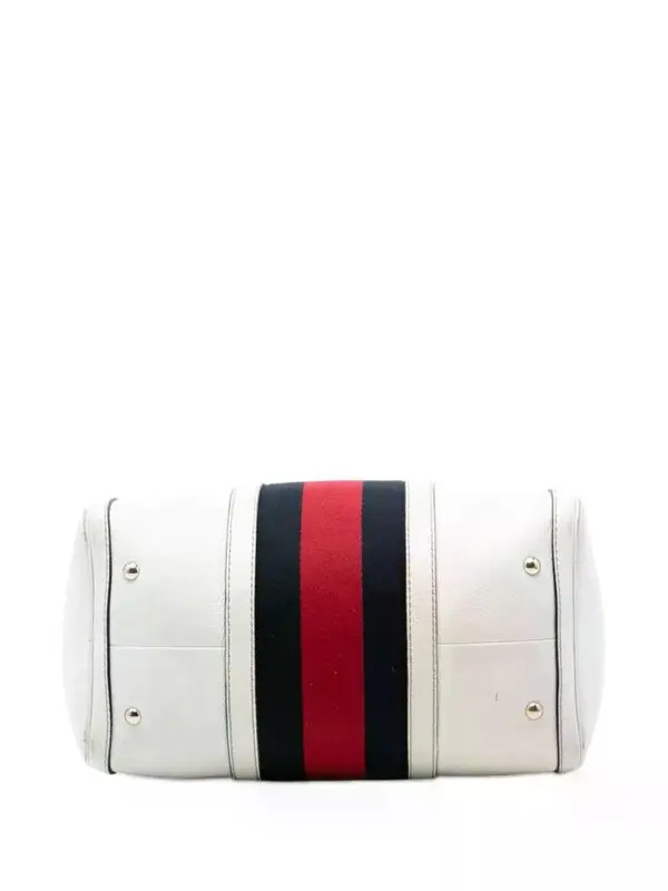 Gucci Medium Calfskin Web Joy Boston Bag Satchel