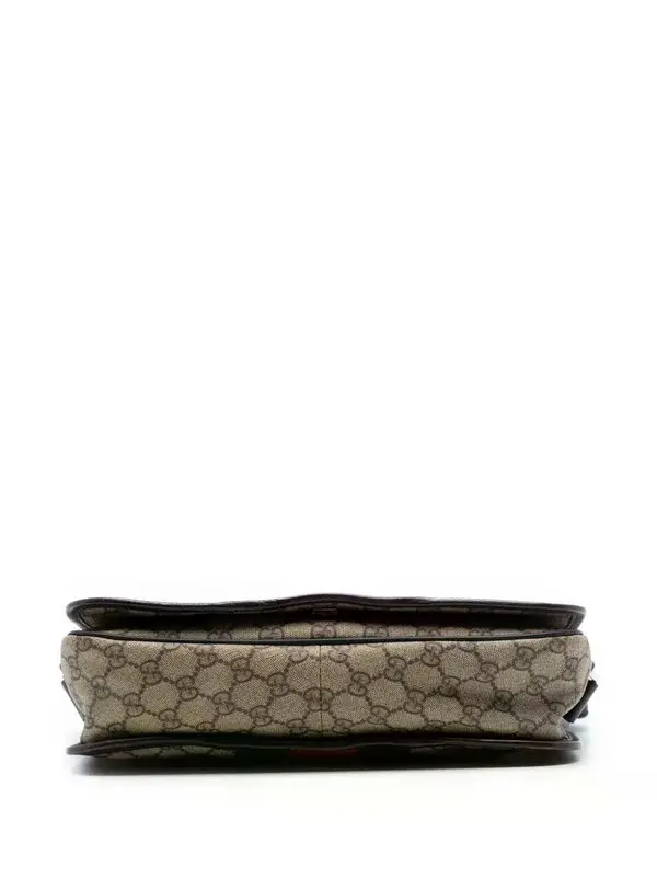 Gucci Gg Supreme Monogram Web Flap Messenger Bag