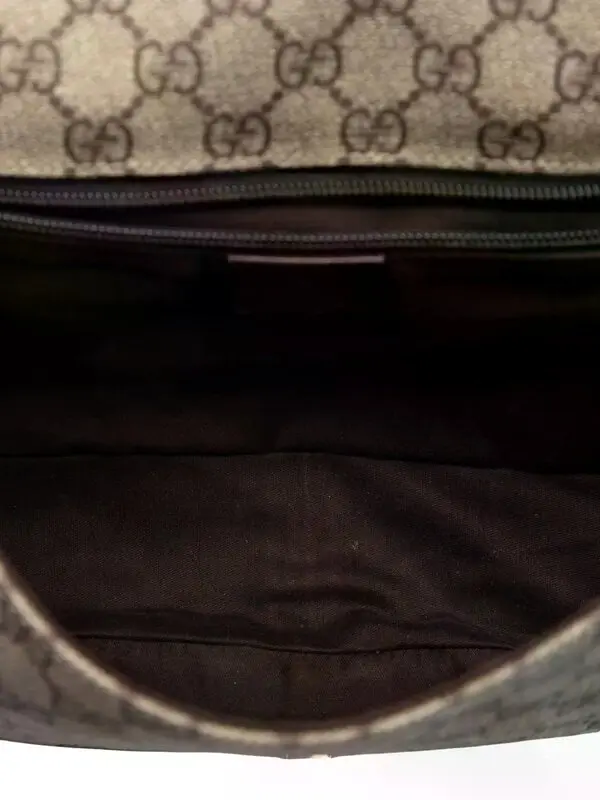 Gucci Gg Supreme Monogram Web Flap Messenger Bag