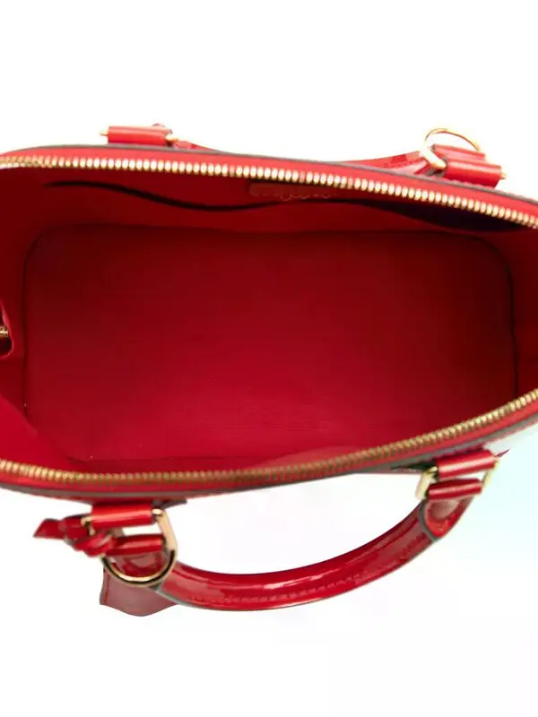 LOUIS VUITTON Monogram Vernis Alma Pm Handbag - Red