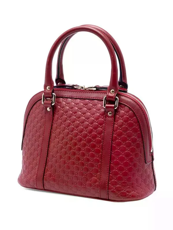 Gucci Microguccissima Leather Dome Satchel - Red