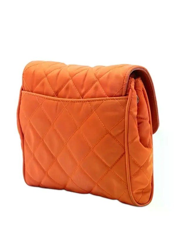 Prada Quilted Tessuto Chain Crossbody Bag