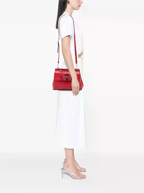 Gucci Leather Bamboo Daily Satchel - Red