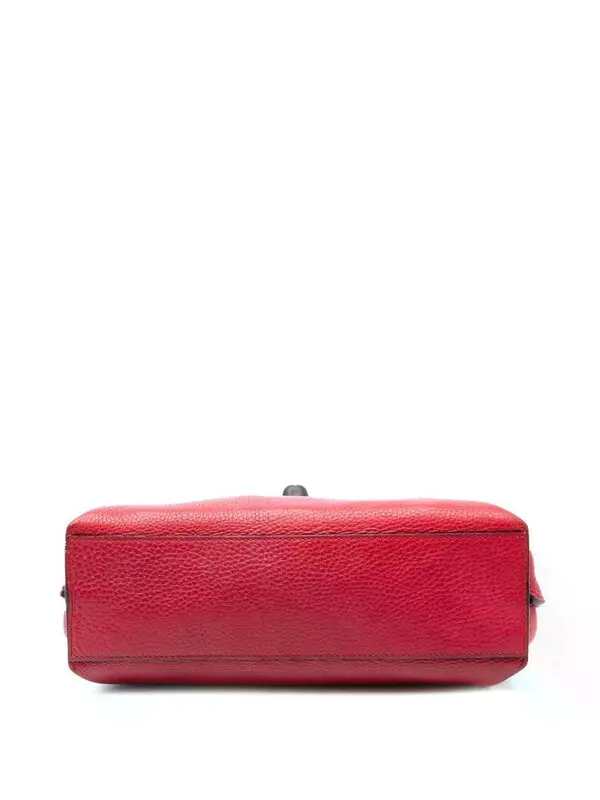 Gucci Leather Bamboo Daily Satchel - Red