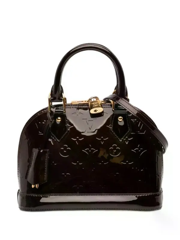 LOUIS VUITTON Monogram Vernis Alma Bb Satchel - Purple