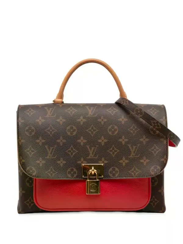 LOUIS VUITTON 2017 Monogram Marignan Satchel - Brown