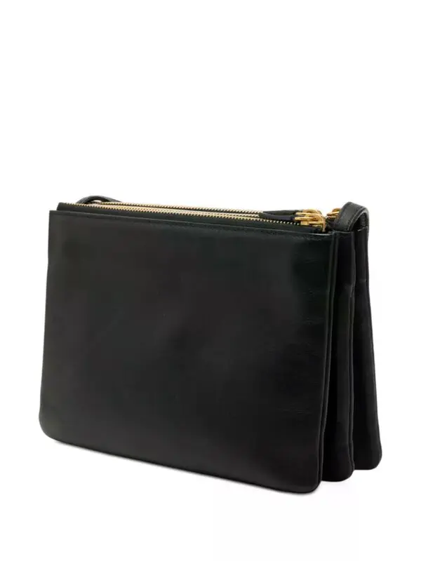 Celine Lambskin Trio Crossbody Bag - Black