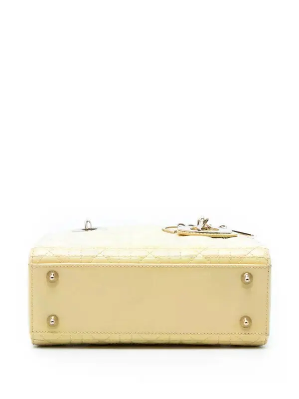Dior Patent Cannage Lady Satchel - Yellow