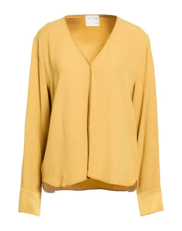 FORTE_FORTE Marigold Acetate And Viscose Top