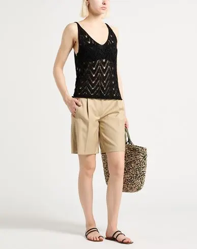 TWINSET Open-knit Metallic Top