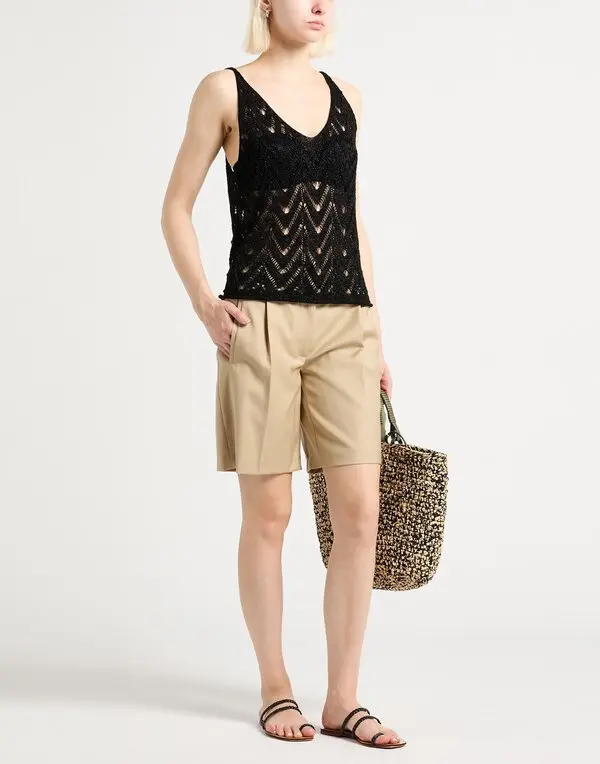 TWINSET Open-knit Metallic Top