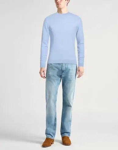 DANIELE FIESOLI Crewneck Lightweight Knit Sweater - Blue