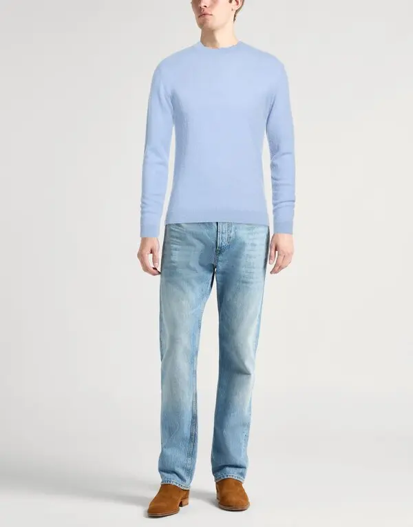 DANIELE FIESOLI Crewneck Lightweight Knit Sweater - Blue