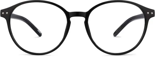 Zenni Punk Round Glasses With Snap-on Sunlens - Black
