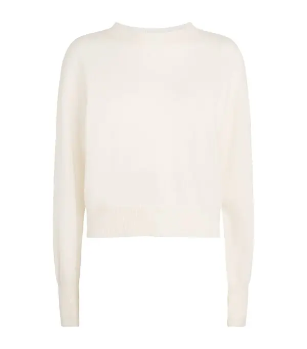 Le Kasha Organic Cashmere Drop Shoulder Sweater - White
