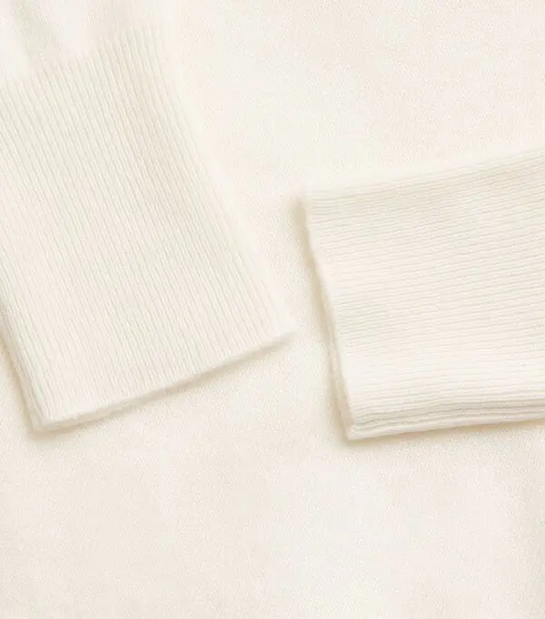 Le Kasha Organic Cashmere Drop Shoulder Sweater - White