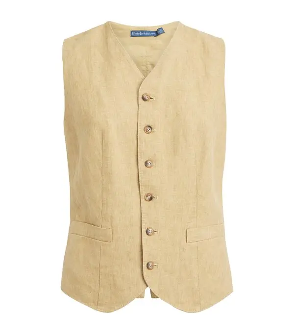 Polo Ralph Lauren Linen-blend Waistcoat - Beige