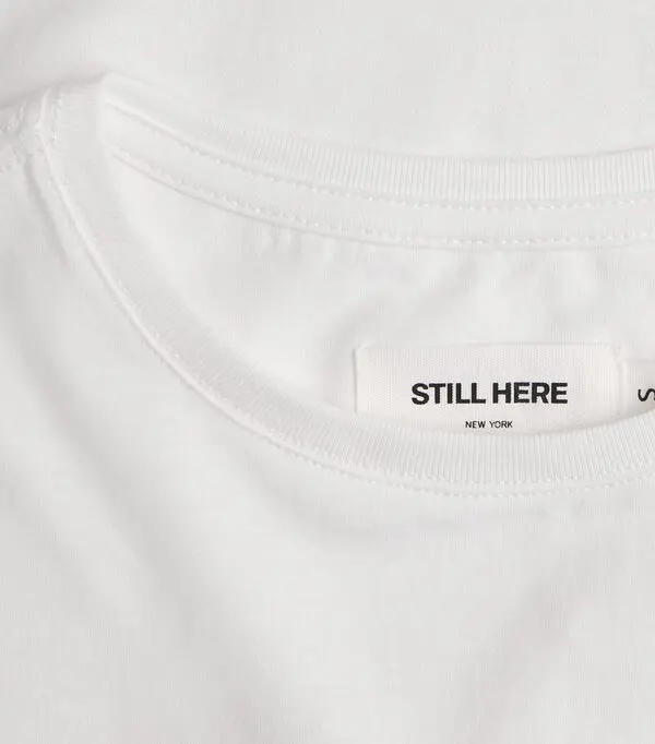 Still Here Organic Cotton Layered Crewneck T-shirt - White