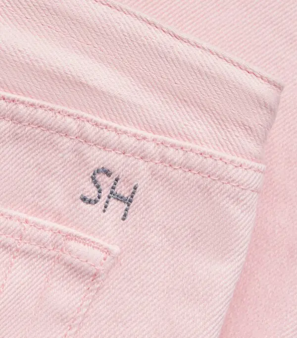 Still Here Wide-leg Jeans With Drawstring Waist - Pink