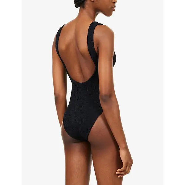 Hunza G X Burberry Checked Hardware Swimsuit And Scrunchie Set - Black