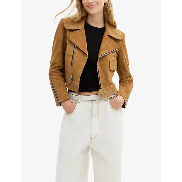 COACH Asymmetrical Suede Jacket
