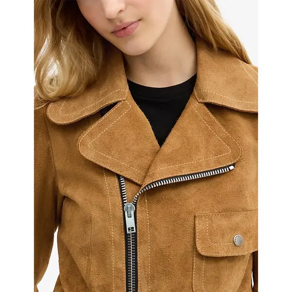 COACH Asymmetrical Suede Jacket