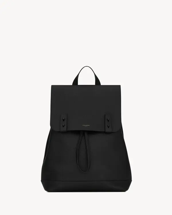 Saint Laurent Sac De Jour Backpack In Grained Leather - Black