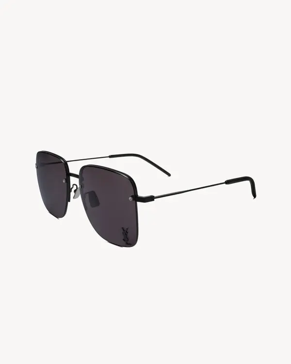 Saint Laurent Rimless Squared Sunglasses - Black