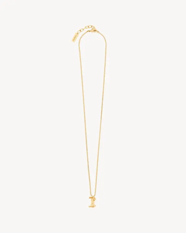 Saint Laurent Cassandre Necklace In Metal