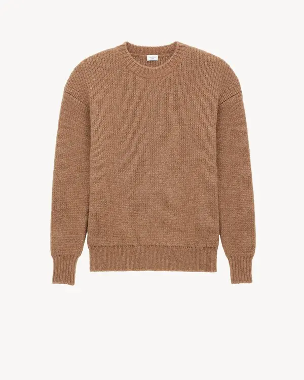 Saint Laurent Oversized Chunky Knit Sweater - Camel