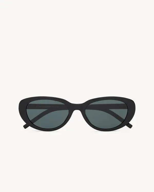 Saint Laurent Cat-eye Oval Acetate Sunglasses