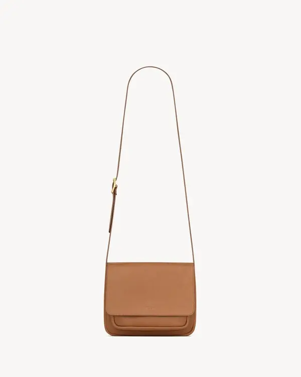 Saint Laurent Small Satchel In Leather - Brick