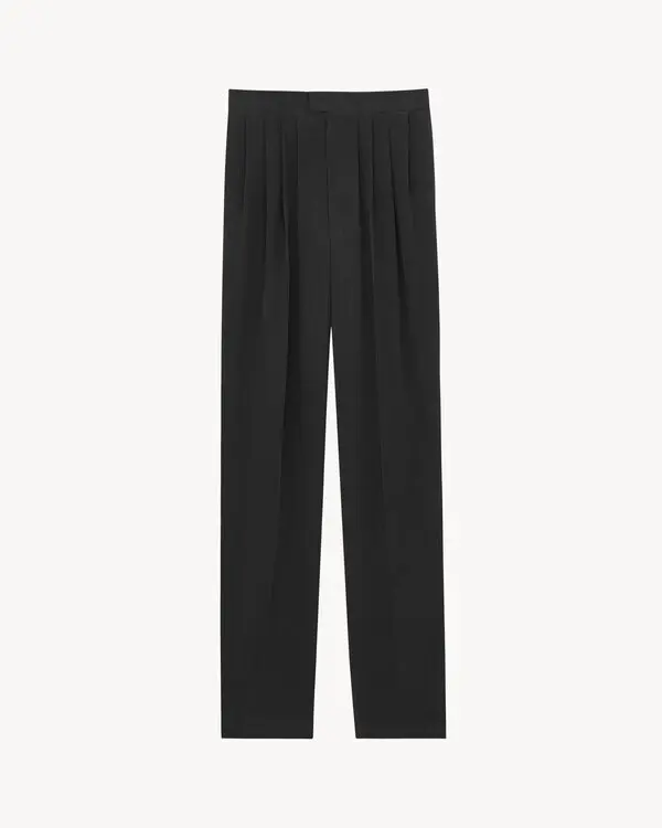 Saint Laurent Pants In Silk Habotai