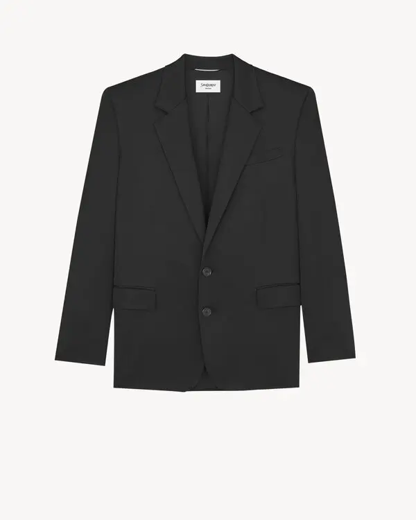 Saint Laurent Single-breasted Silk Satin Jacket