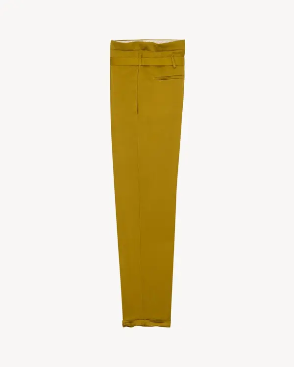 Saint Laurent Paperbag Waist Silk Pants