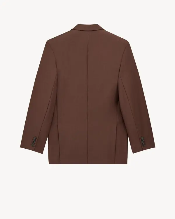 Saint Laurent Double-breasted Jacket In Wool And Mohair