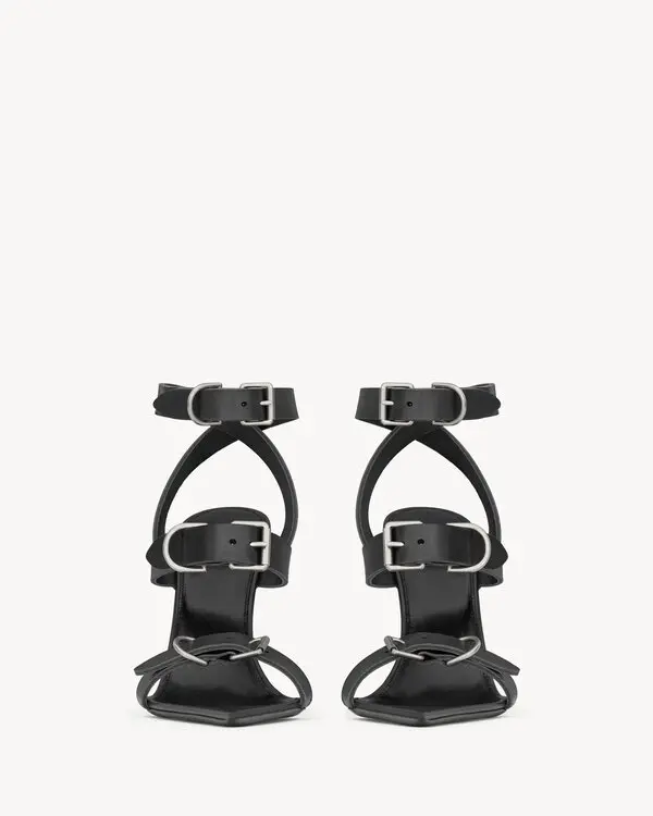 Saint Laurent Bruce Sandals In Smooth Leather