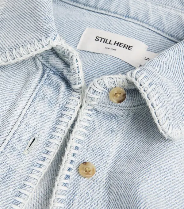 Still Here Cotton Western Shirt With Faux Horn Buttons