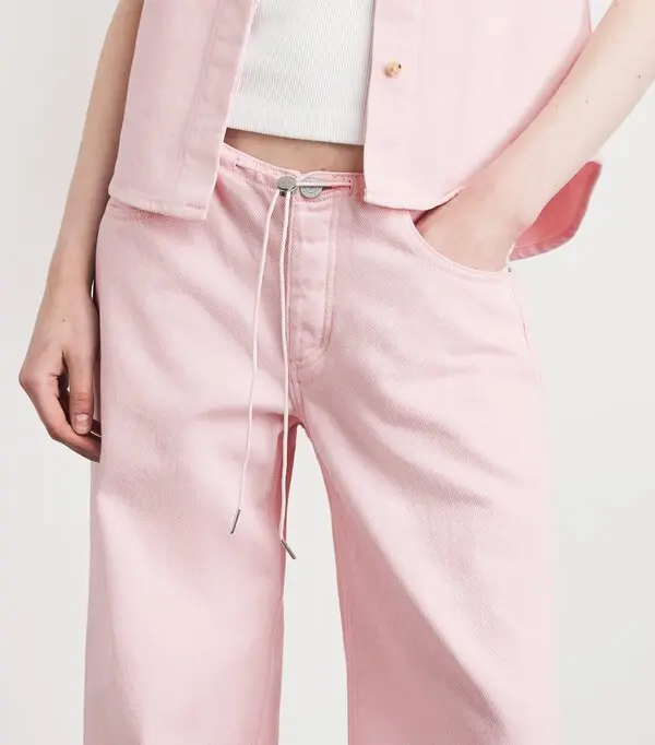 Still Here Cool Wide-leg Jeans - Pink