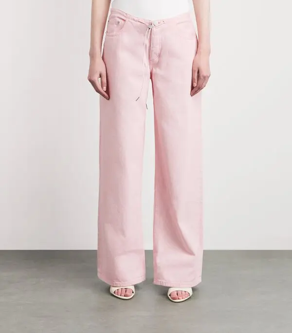 Still Here Cool Wide-leg Jeans - Pink