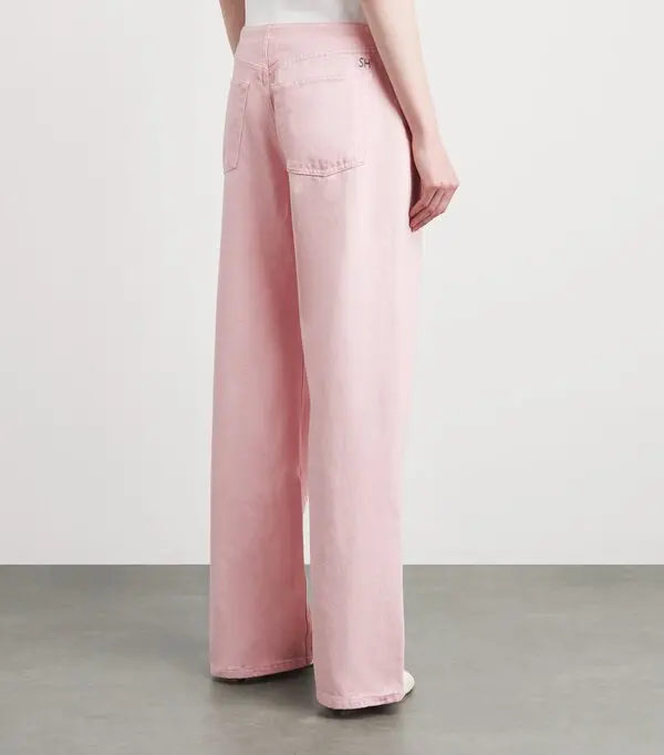 Still Here Cool Wide-leg Jeans - Pink