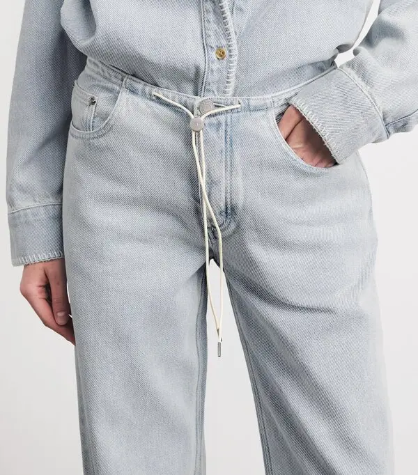 Still Here Drawstring Wide-leg Jeans