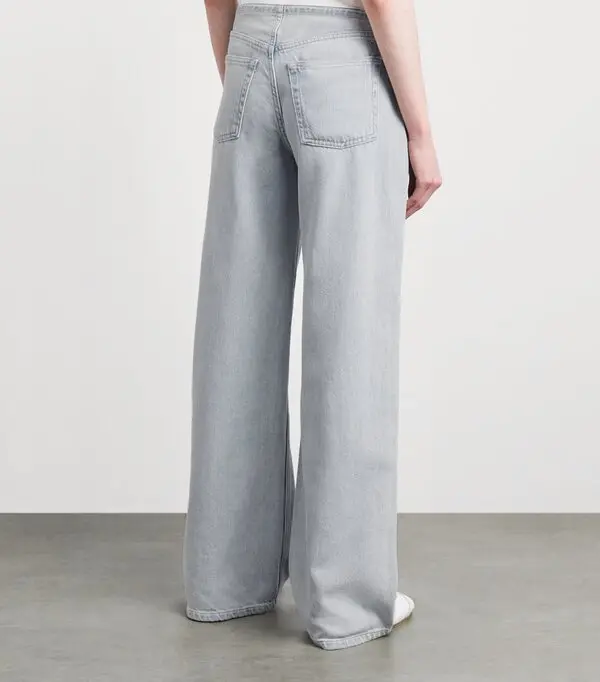 Still Here Drawstring Wide-leg Jeans