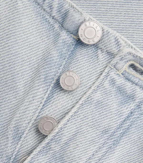 Still Here Drawstring Wide-leg Jeans