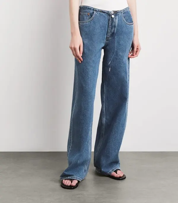Still Here Drawstring Wide-leg Jeans