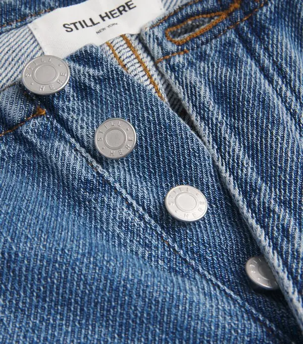Still Here Drawstring Wide-leg Jeans