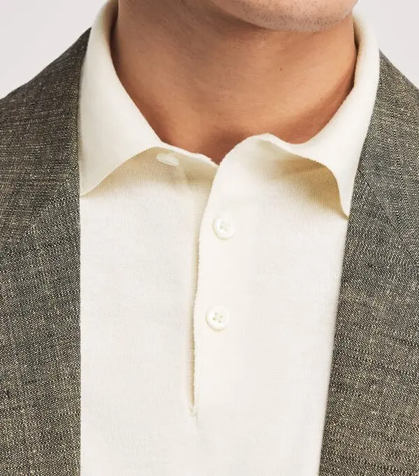 FIORONI CASHMERE Cotton-cashmere Polo Shirt