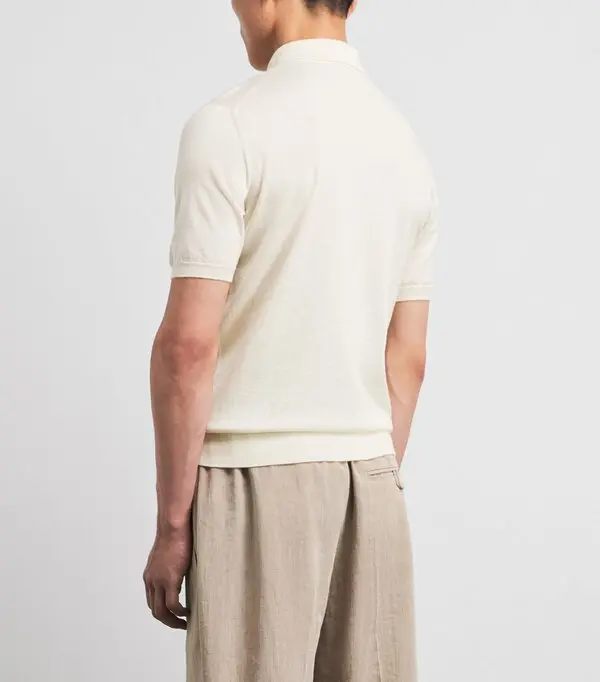 FIORONI CASHMERE Cotton-cashmere Polo Shirt